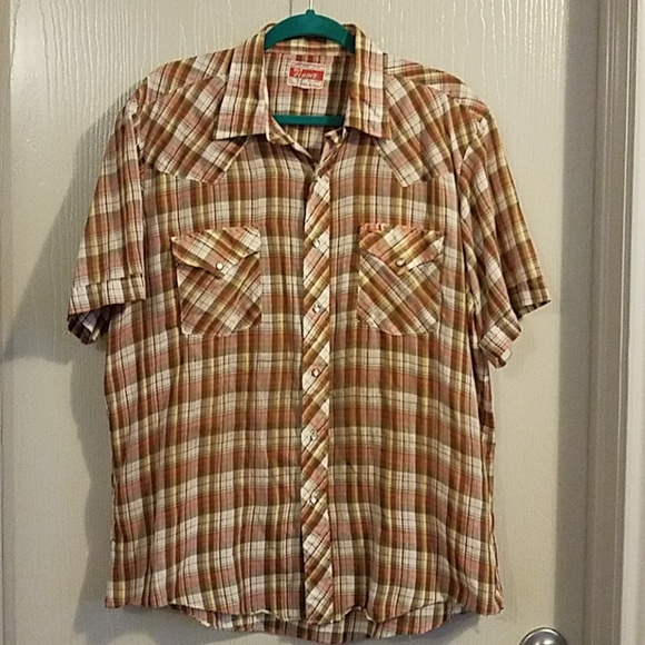Ely Plains | Shirts | Vintage Rockabilly Western Style Snap Button ...